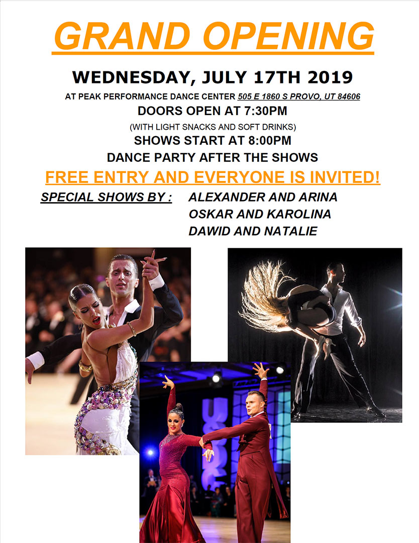 Peak Performance Grand Opening - Utah Ballroom Utah Ballroom