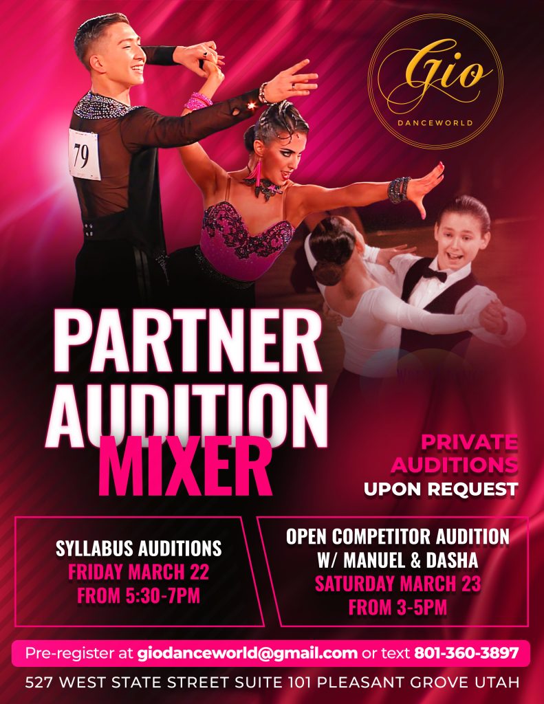 Gio Danceworld Partner Audition Mixer - Utah Ballroom Utah Ballroom
