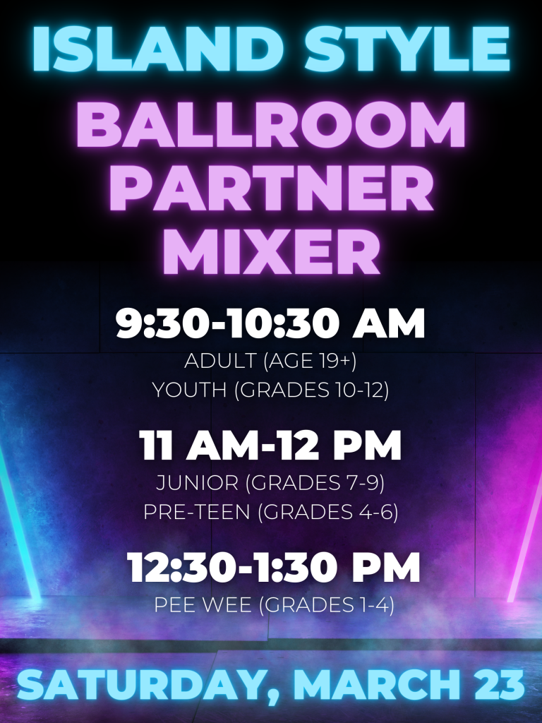 Island Style Partner Mixer - Utah Ballroom Utah Ballroom